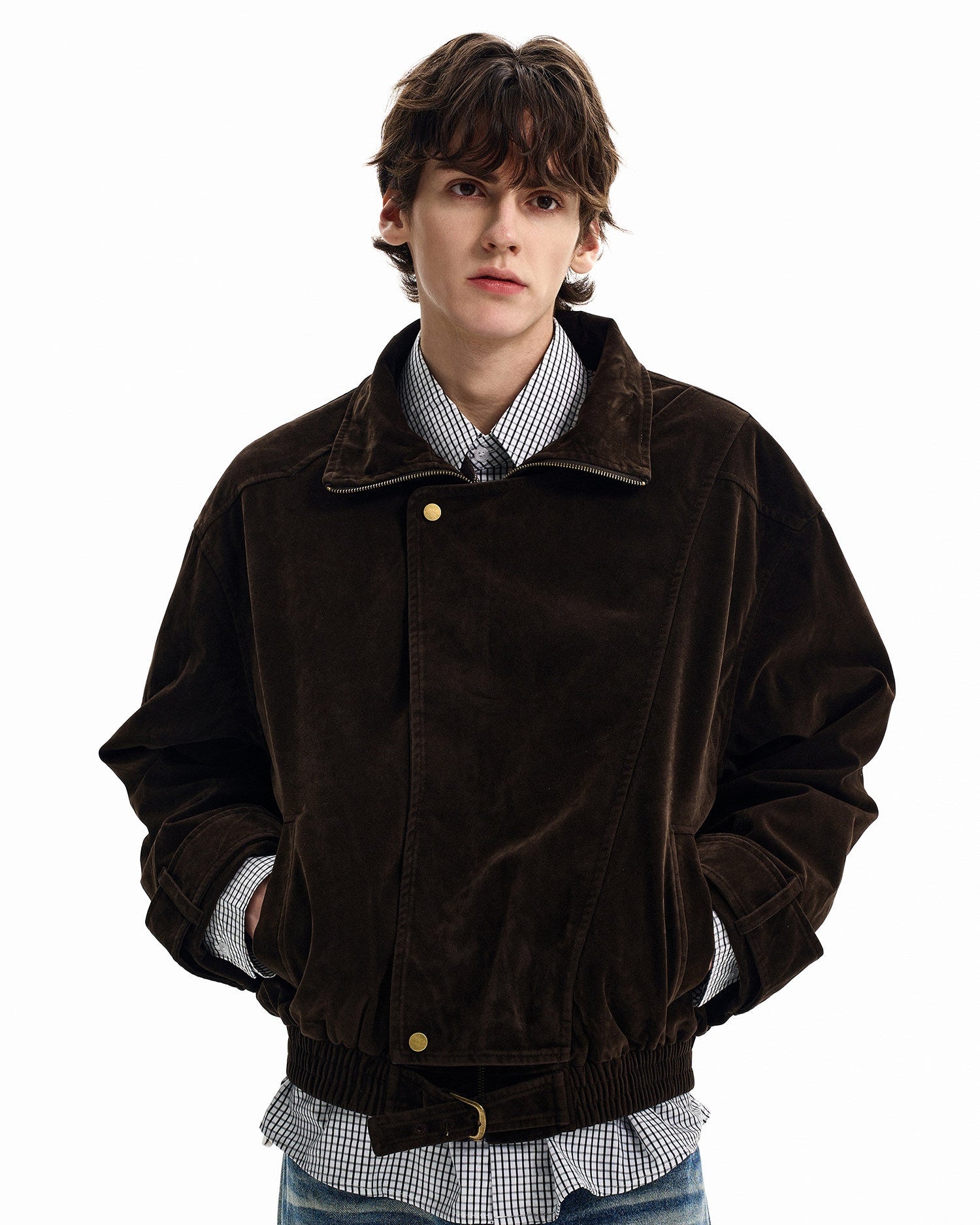 Vintage Wash Cotton Suede Jacket